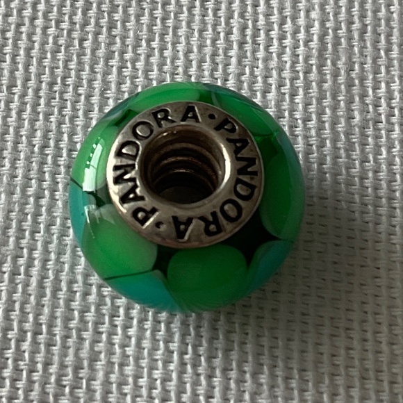 Pandora | Jewelry | Authentic Pandora Murano Glass Charm Green ...